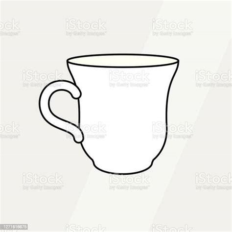 티 컵 간단한 형태 벡터 일러스트 벡터 라인 일러스트 라 니드 머그잔 로고 아이콘 카페 배너 Flayer 커피 숍 0명에 대한 스톡 벡터 아트 및 기타 이미지 Istock
