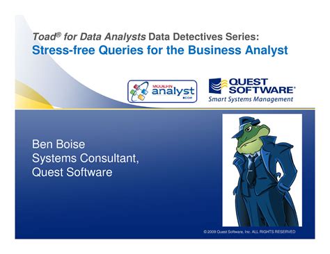 Quest Stress Free Sql Queries Slides 2009 Quest Software Inc