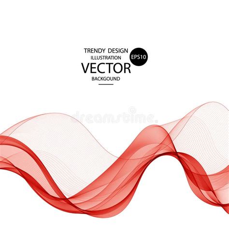 Red Wave Pattern Abstract Wave Modern Design Element Eps 10 Stock
