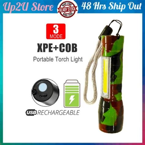 🔥mini Led Torchlight🔥3 Mode Usb Rechargeable High Power Mini Led Torchlight Torch Shopee Malaysia
