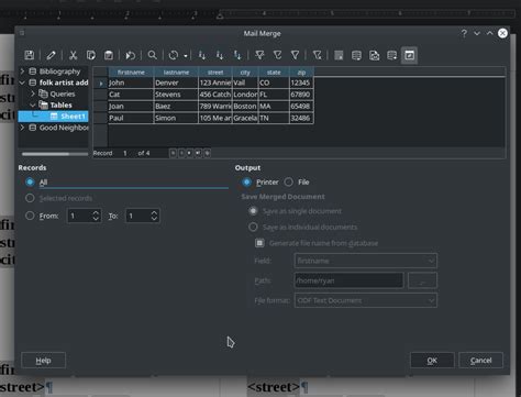 Libreoffice Address Label Merge From Spreadsheet Ryan And Debi Toren