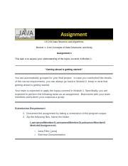 CITE Module Assignment Gr Docx CS Data Structure And Algorithms Module Core