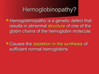Hemoglobin Electrophoresis Biochemistry Ppt