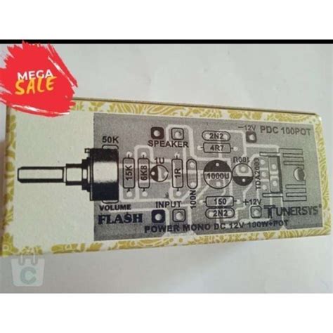 Promo Kit Flash Power Ampli Mini Amplifer 100 Watt Mono Dc 12 Volt Bisa