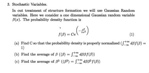 Solved Stochastic Variables In Out Treatment Of Structure