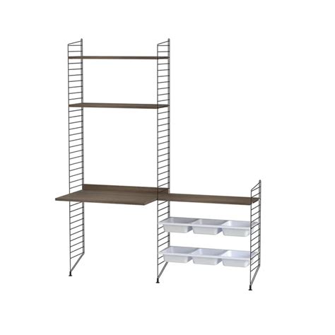 Köp Stringhylla Barnrum Valnöt And Svart Kombination E Från String