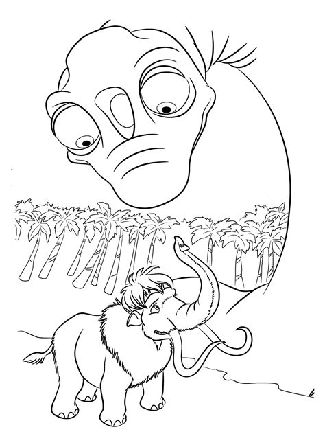 Coloring Page Mammoth Ellie