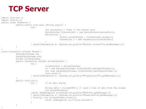 Review Communication Via Paired Sockets One Local And One Remote Ppt