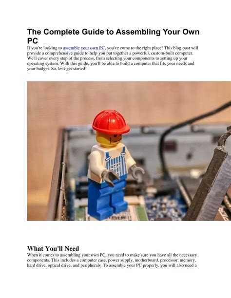 PPT The Complete Guide To Assembling Your Own PC PowerPoint Presentation ID 11910103