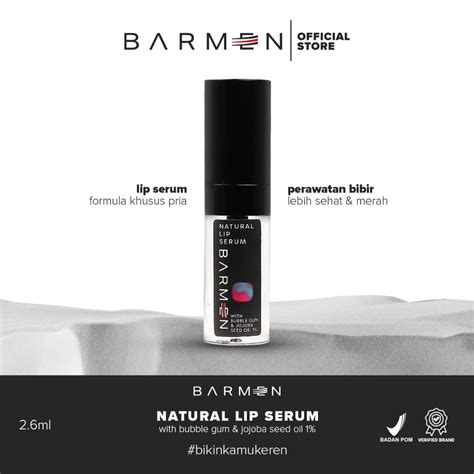 Jual Barmen Natural Lip Serum Lipcare Bibir Pria Perokok Pelembab Perawatan Bibir Hitam