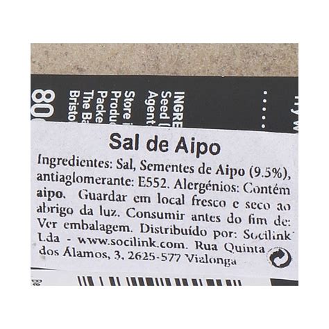 Bart Celery Salt 80g Flavored Salt Spices And Salt Pantry Products Supermercado Apolónia