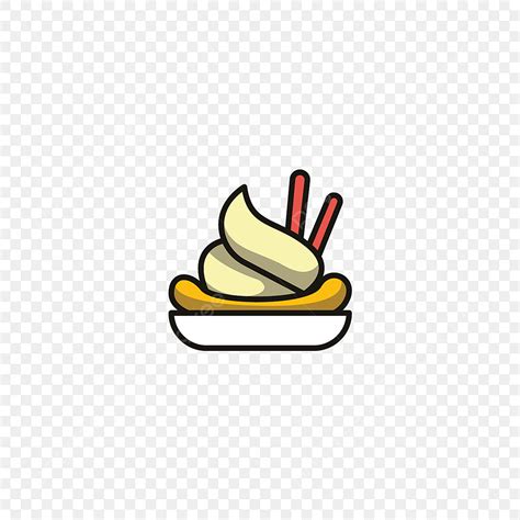 Gambar Ilustrasi Logo Banana Split Kartun Makanan Makanan Png Dan