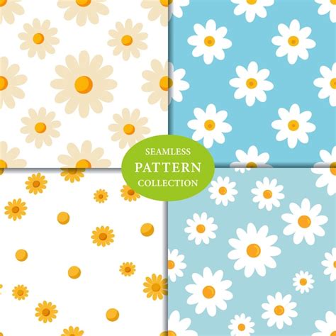 Premium Vector Daisies Ditsy Seamless Pattern Background Design
