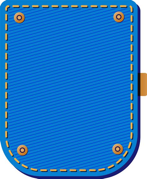 Blue Jean Denim Patch Bag Shape 48676225 Png