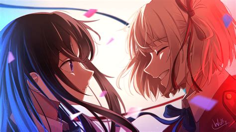 Chxoswolf Inoue Takina Nishikigi Chisato Lycoris Recoil Absurdres