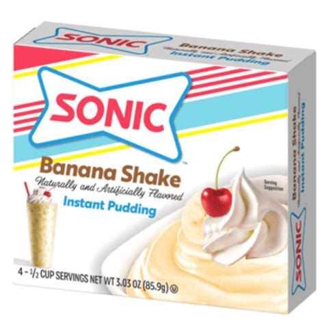 Sonic Instant Pudding Banana Shake