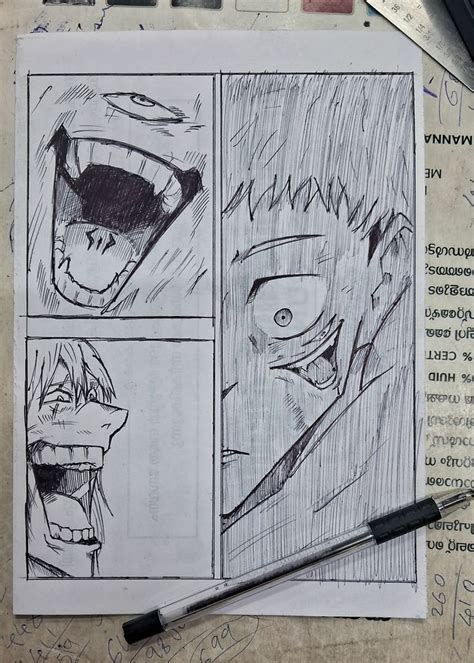Jujutsu Kaisen Manga Panel Sketch Anime Drawing Books Doodle Art