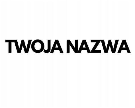 Naklejka z Własnym Napisem na Samochód Niska cena na Allegro pl