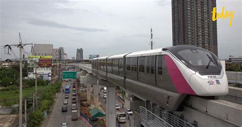 รถไฟฟ้าสายสีชมพู 30 สถานี เปิดทดลองนั่งฟรี 21 พ ย นี้