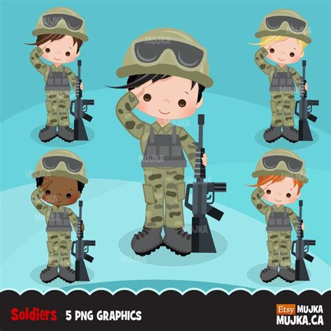 Army Clipart Little Soldier Boy Graphics Mujka Cliparts