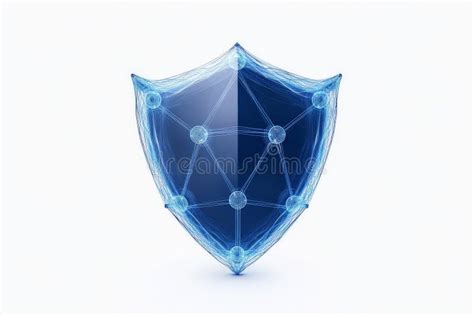 Abstract Shield Composed Of Connected Network Nodes Symbolizing It Security Encrypted Networks