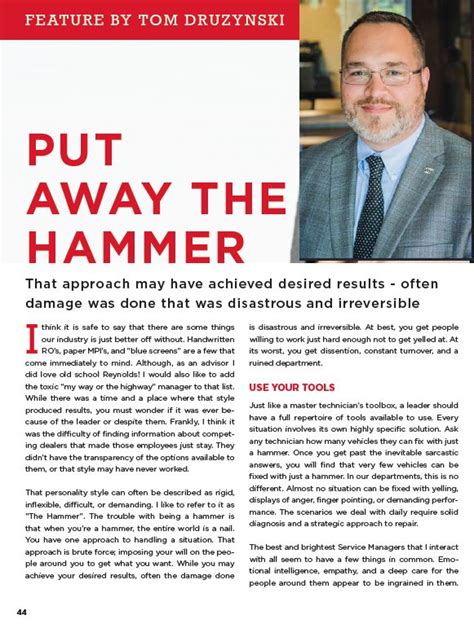 Thomas Druzynski Director Of Service For West Herr Group Provided An