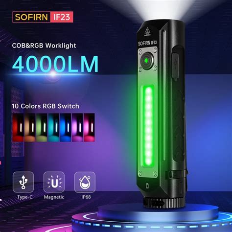 Jual Sofirn If23 Rgb Light 4000lm Powerful Led Flashlight 21700 5v 3a