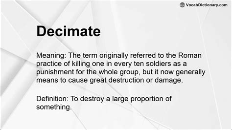 Decimate Meaning Youtube