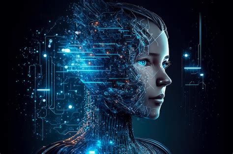 Premium Photo Digital Avatar Of An Advanced Ai Program Projecting A