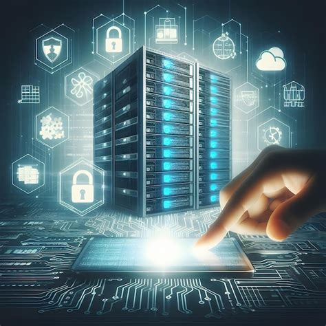 Premium Photo Reliable Technology Business Network Servers Boost