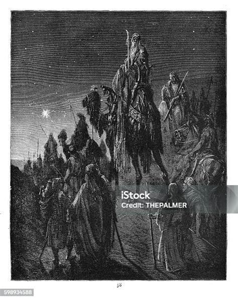 1883년 세 명의 현명한 사람 동방 박사에 대한 스톡 벡터 아트 및 기타 이미지 동방 박사 성탄화 골동품 Istock