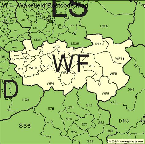 Wakefield Postcode Area And District Maps In Editable Format