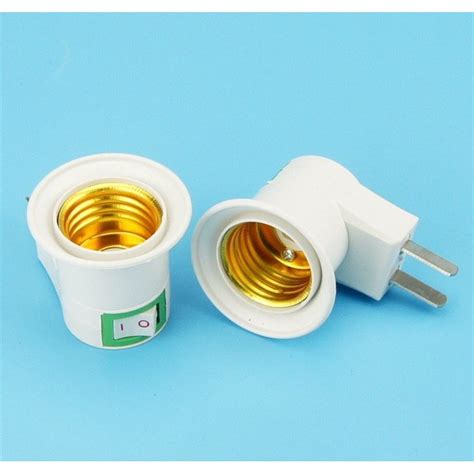 燈泡活動燈座 110v插座 轉 E27 燈座 內建式開關 插電小夜燈 Led床頭燈 讀書燈 夜燈泡 蝦皮購物