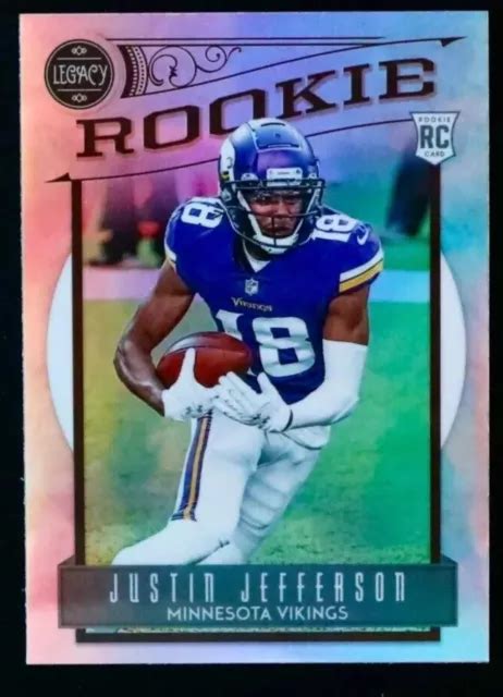 2020 Panini Chronicles Legacy Justin Jefferson Rookie Sliver Prizm