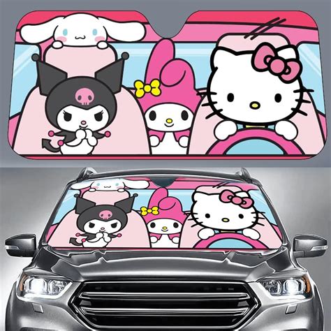 Hello Kitty Car Shade Hello Kitty Sunshade Car Carshade Auto Front Windshield