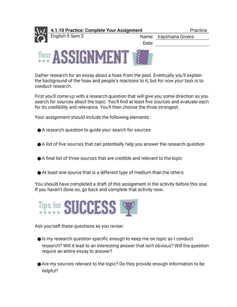 4110 Practice Complete Your Assignment Practice 41 Practice