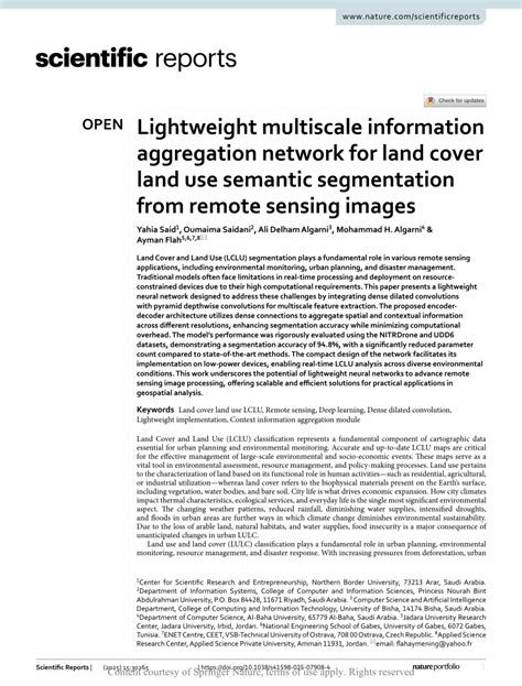 Pdf Lightweight Multiscale Information Aggregation Network For Land Cover Land Use Semantic