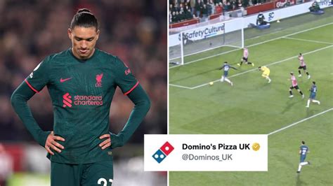 Darwin Núñez Rasgado Pela Dominos Depois Da Derrota Do Liverpool