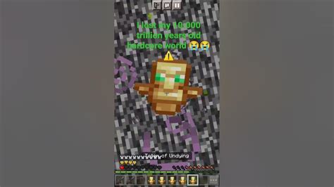 I Lost My 10000 Trillion Years Old Hardcore World 😭😭⚠️shorts Youtube