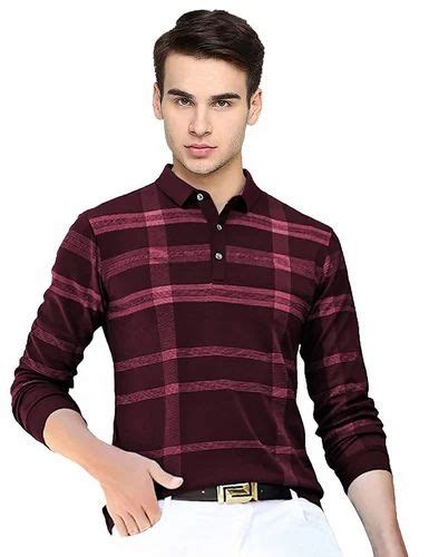 Plain Maroon Men Cotton Polo Neck T Shirt At Rs 290 In Jaipur Id