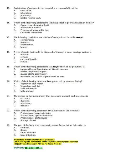 Best 13 Waec Biology Objective Questions And Answers Artofit