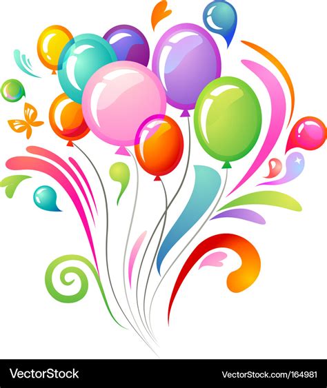 Colorful Balloons Royalty Free Vector Image VectorStock