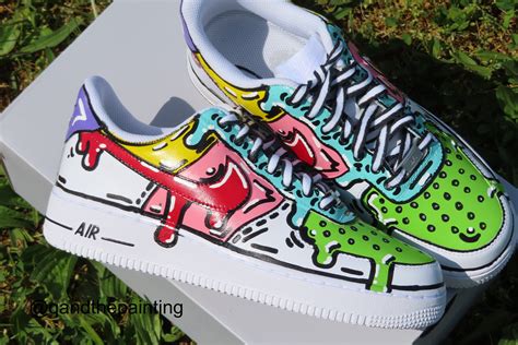 Nike Air Force Custom Cartoon Drip Any Size Made To Etsy