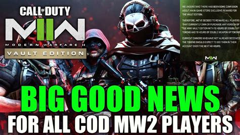 Big News Modern Warfare 2 10 Hours Double Xp Tokens And Double Weapon Xp
