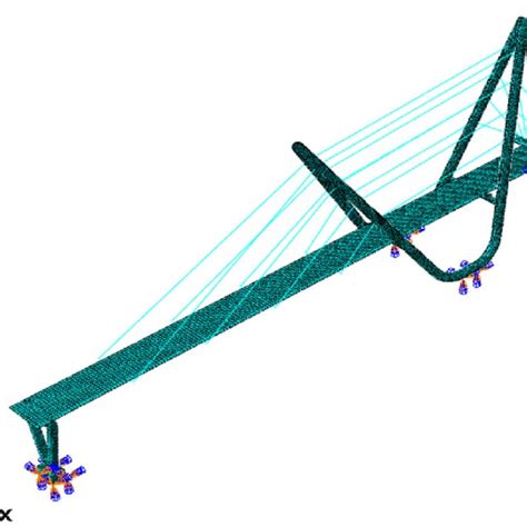The General View Of The Three Span Cable Stayed Footbridge Download