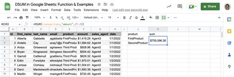 Dsum In Google Sheets Function Examples Layer Blog