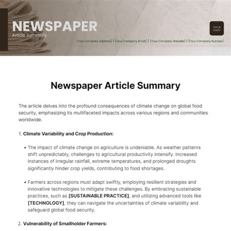 Free Summary Templates And Examples Edit Online And Download