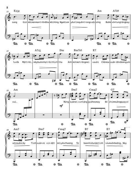 Sheet Điệp Khúc Mùa Xuân Sheet Piano Am Pdf Hợp âm Piano Mp4midi