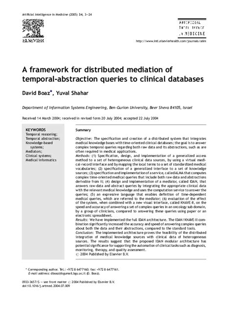 Pdf A Framework For Distributed Mediation Of Temporal Abstraction