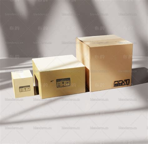 Blender纸箱子模型27 Blender布的